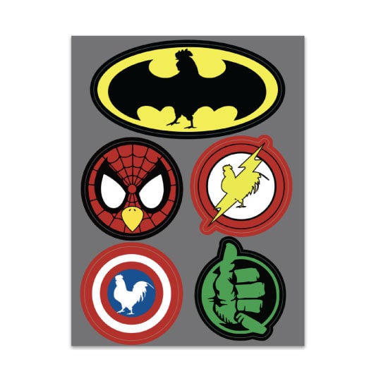 Kauai Chicken Super Hero Sticker Pack - Show Your Love for the Iconic ...